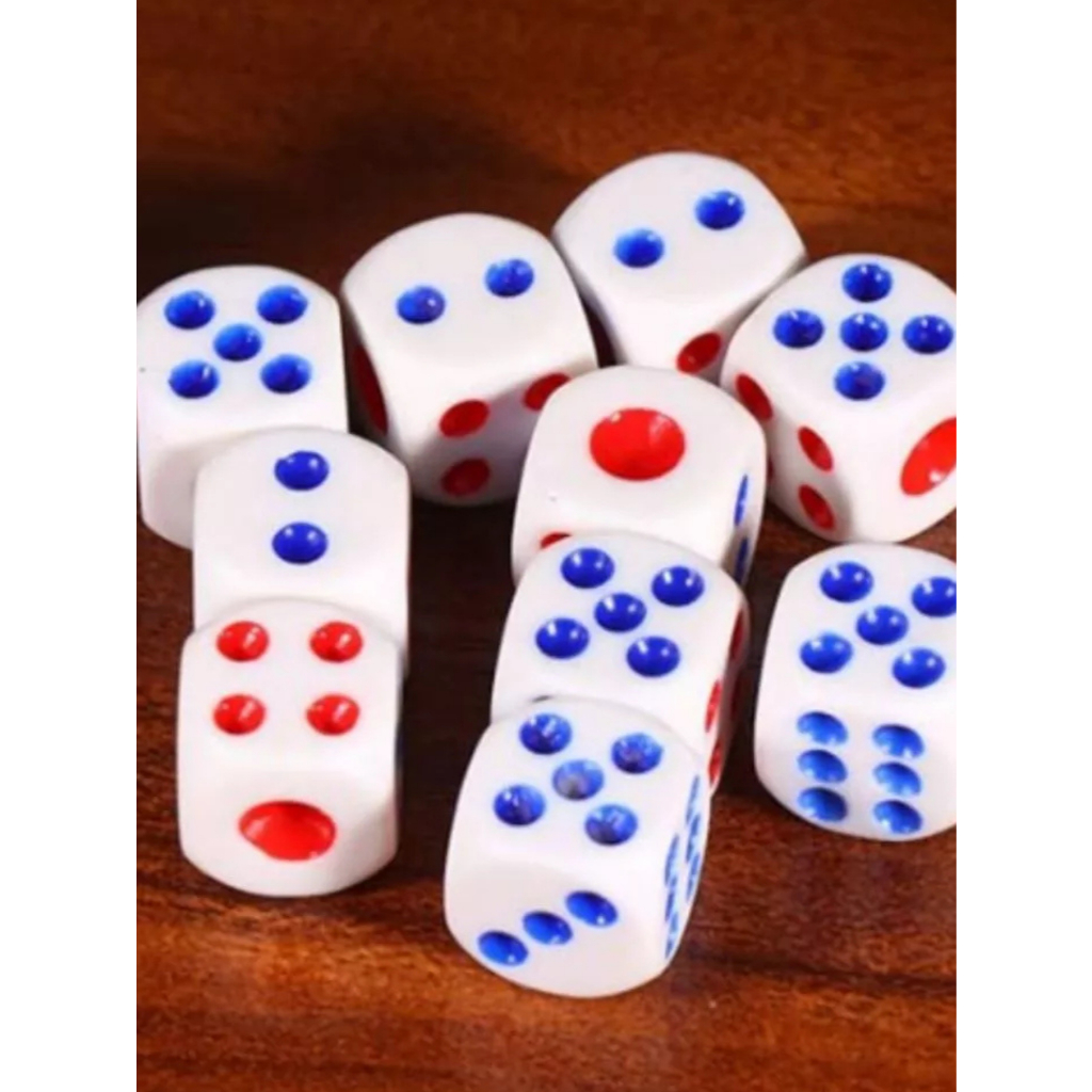 KIT 9 Dados para Tabuleiro Jogos 1,3cm Dado Vermelho e Azul Jogos ...