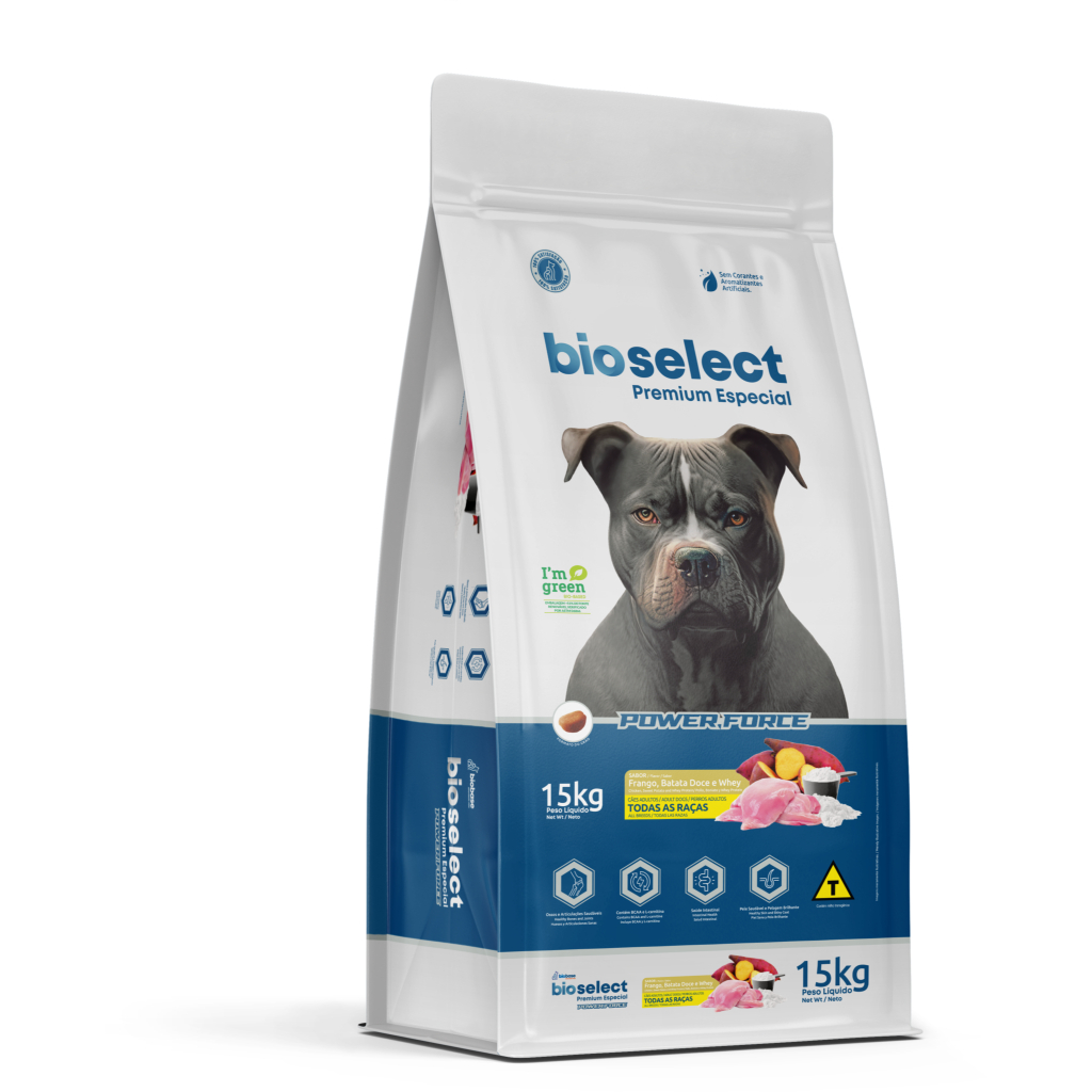 RACAO PREMIUM ESPECIAL BIOSELECT POWER ADULTO 15KG CONTEM WAY PROTEIN ...