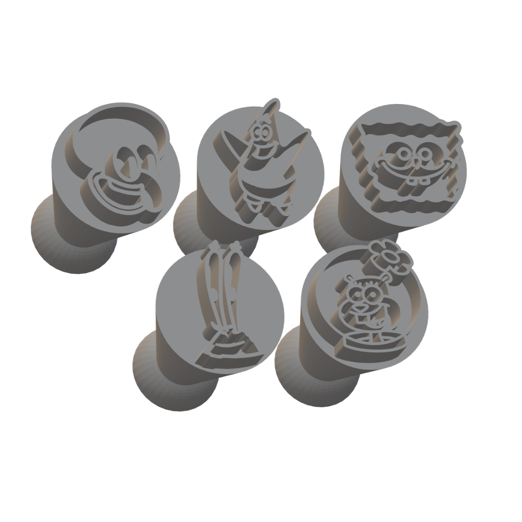 Kit 5 Carimbos para Brigadeiro do Bob Esponja | Shopee Brasil