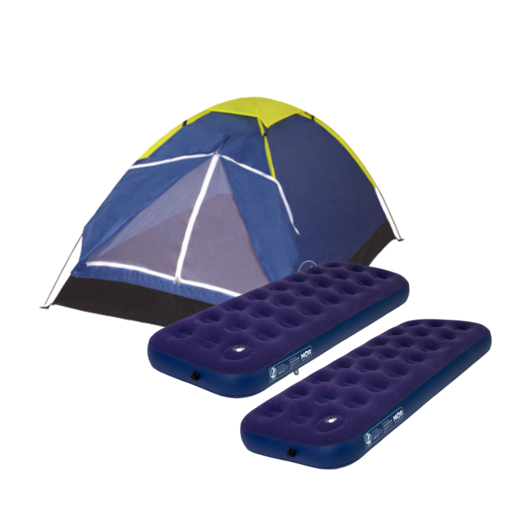 Barraca de Acampamento P/ 3 Pessoas Iglu Mor + 2x Colchões Inflável ...