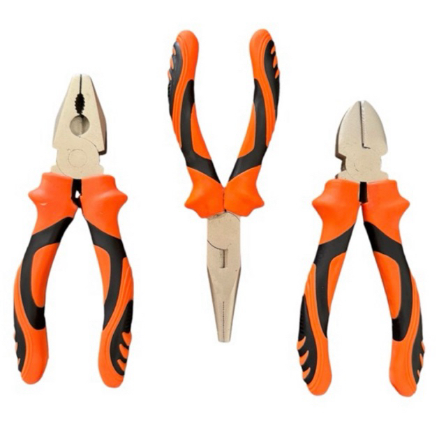 Kit Jogo Alicate Profissional Cabo Emborrachado Alicate Universal Corte e Bico 6 polegadas ...