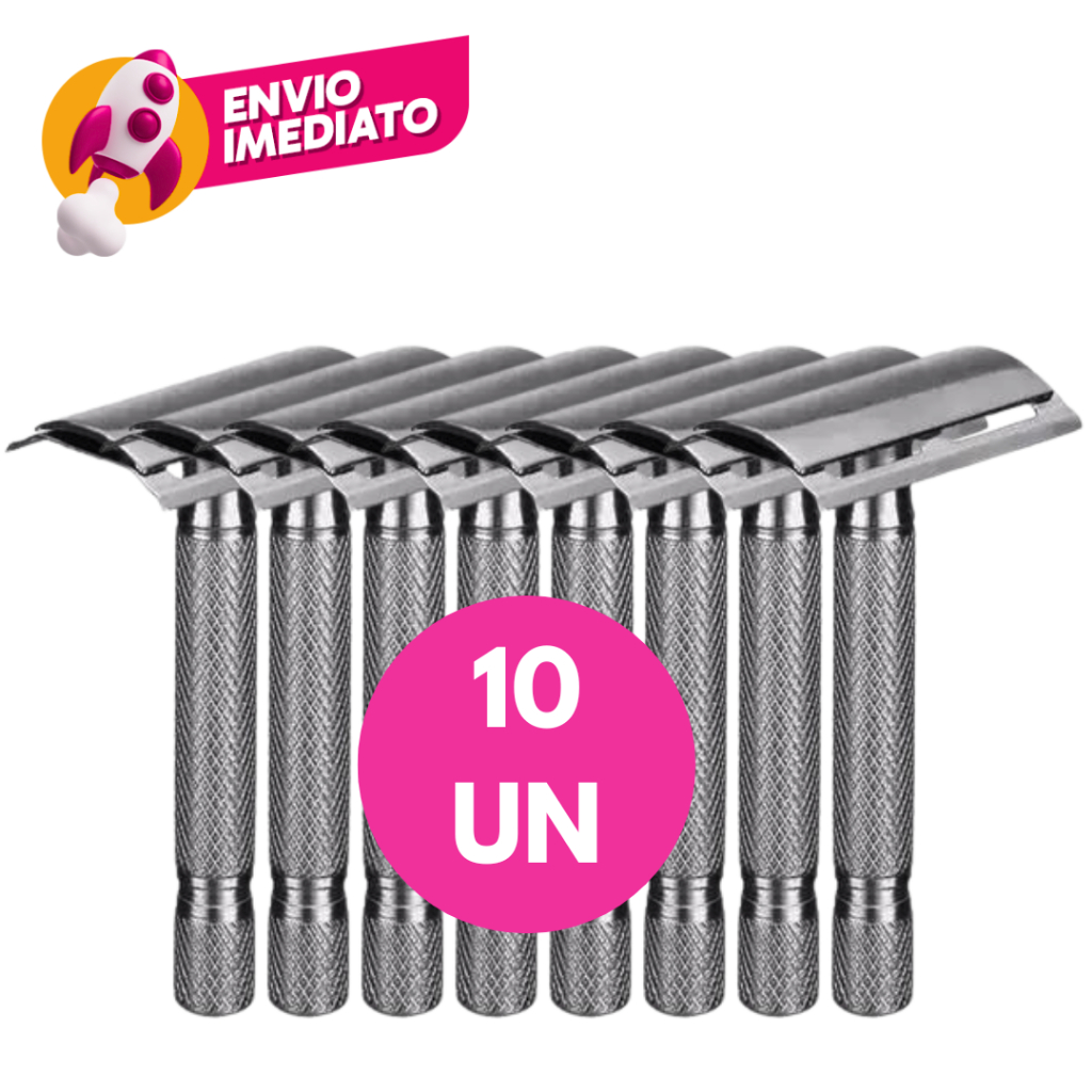 Kit Aparelho Barbeador Metal Com 5, 8 ou 10 Aparelhos Clássico Manual ...