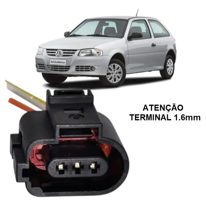 Plug Chicote Sensor de Rotação Volkswagen Gol Fox Jetta Amarok Audi 3 ...
