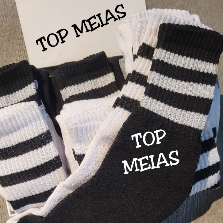 kit 4 Pares Meias Masculina Meia Academia Meia Cano Alto Meias ...