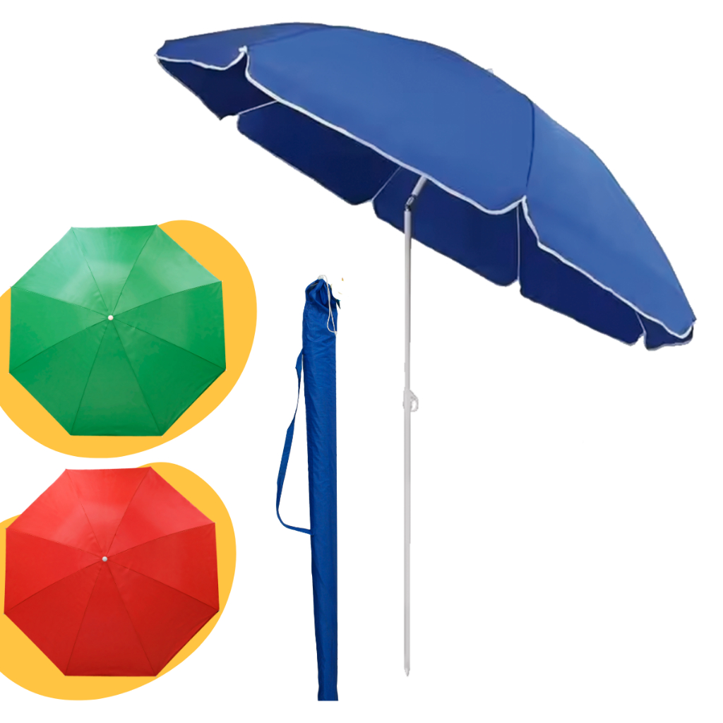 Guarda Sol De Praia Gigante 2,32m Piscina E Pesca Camping Verão 2025 ...