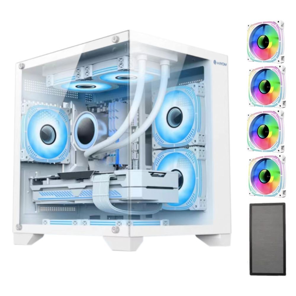 Gabinete Gamer Aquário Branco Com 4 Fans Inclusas Para Water Cooler Rgb ...