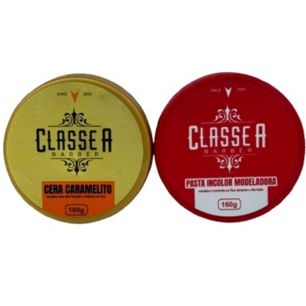 Kit 01 Pomadas Cera Caramelito + 01 Incolor Modeladora Classe A 160g ...