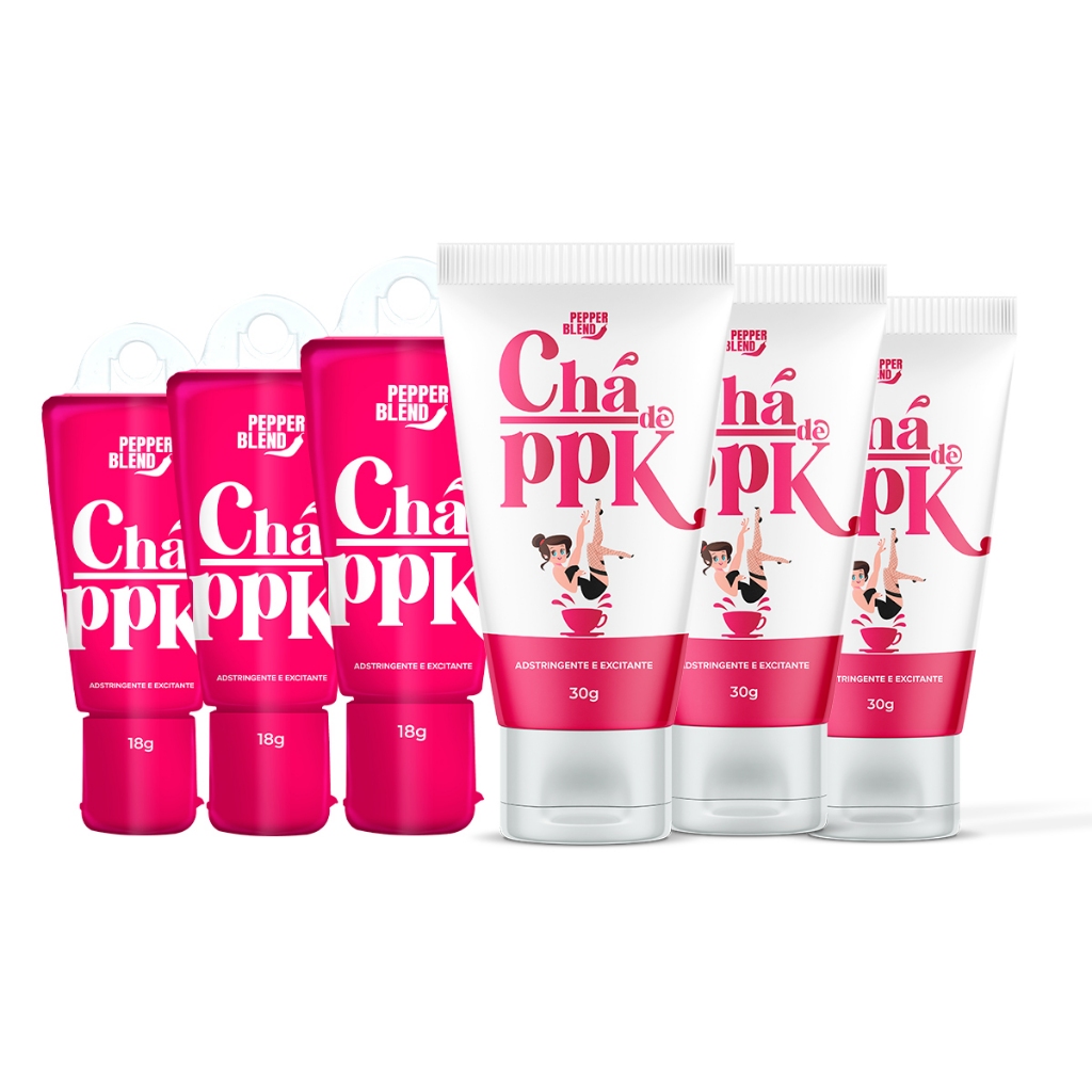 Kit Gel Chá de PPK Super Adstringente Excitante Lubrificante Vagina Apertadinha Sex Shop Pepper ...
