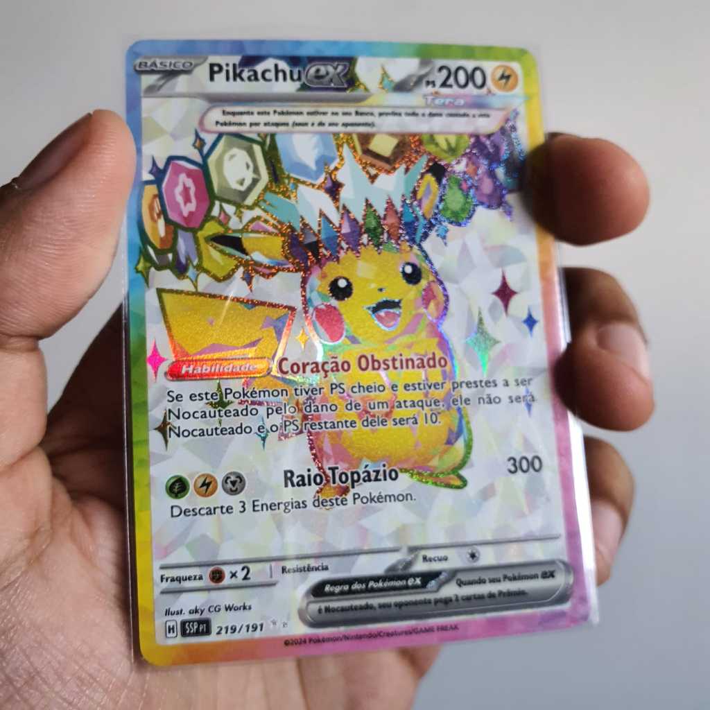 Pikachu Ex (219/191) - Coleção Fagulhas Impetuosas | COPAG NOVO ...