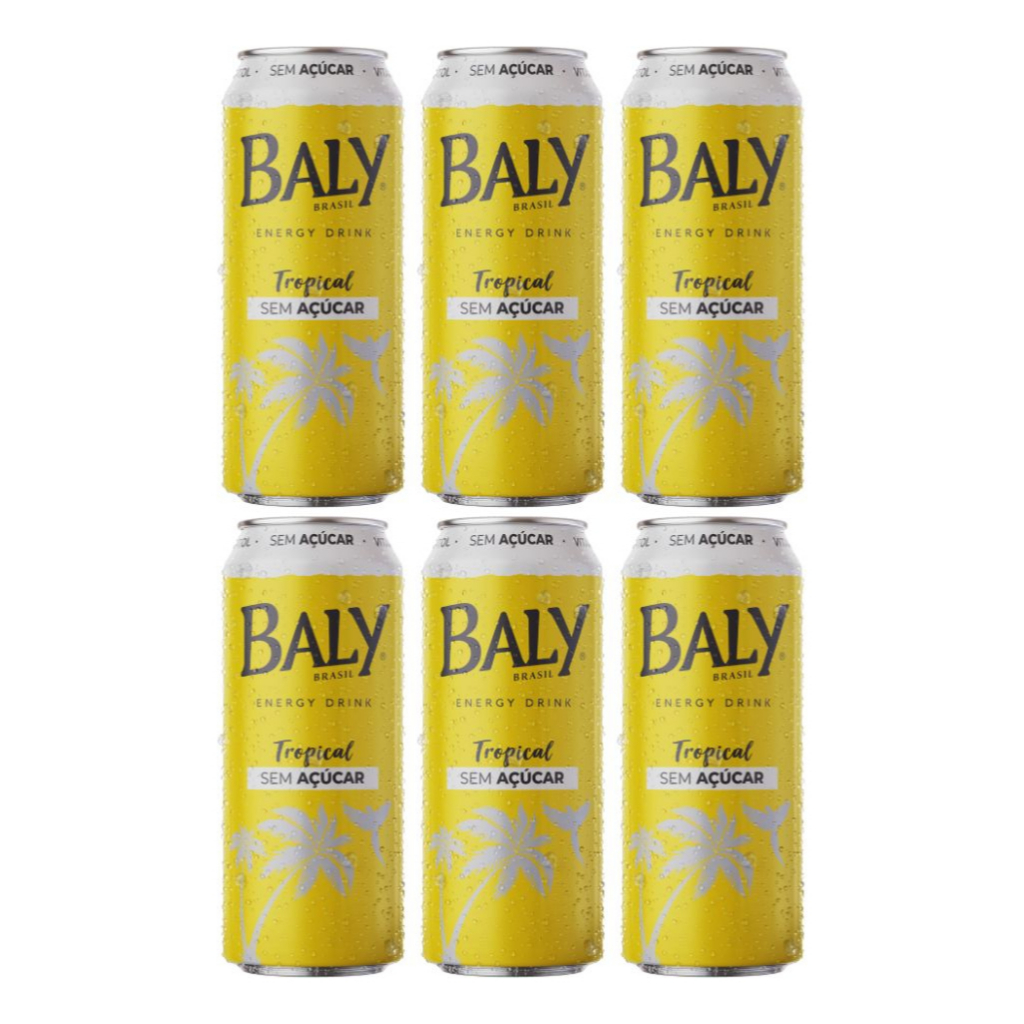 Energético Baly Pack 6un Frutas Tropicais 473ml Sem Açucar | Shopee Brasil