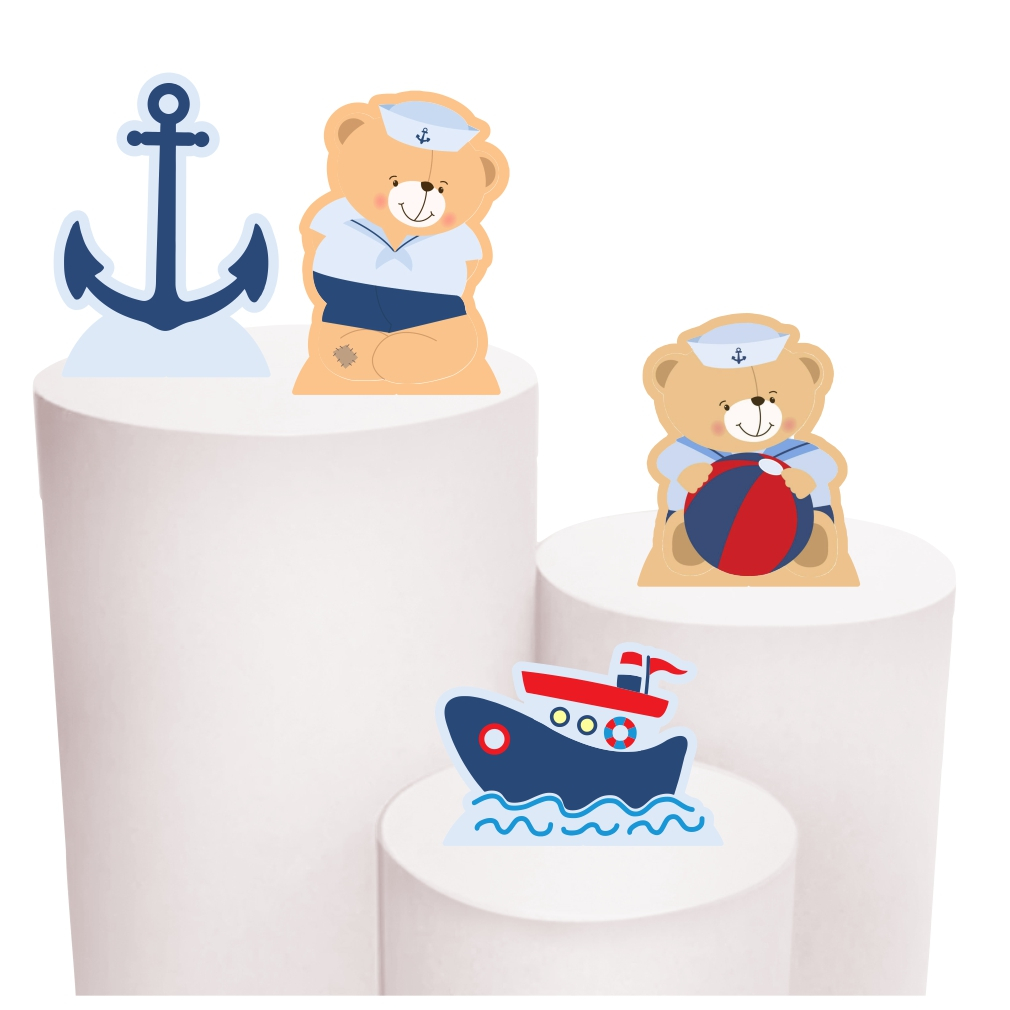 Kit Festa 4 Displays de 30cm Totens Decoração de Festa Infantil temas ...