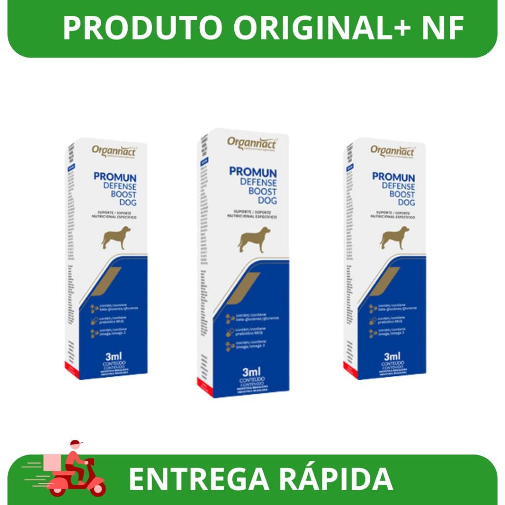 3 x Suplemento Promun Defense Boost Cat 3ml - Organnact | Shopee Brasil
