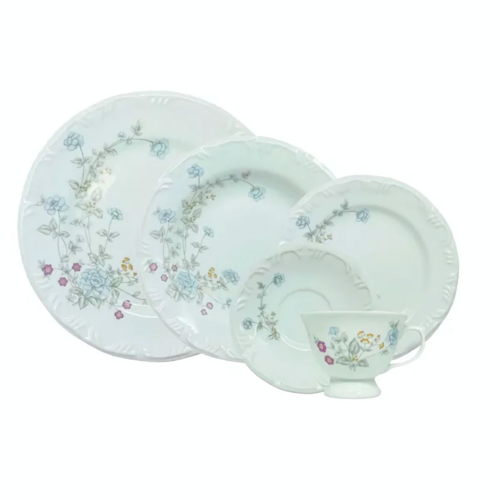 Aparelho/Jogo De Jantar 30 Peças Floral Porcelana Schmidt Mod. Pomerode ...