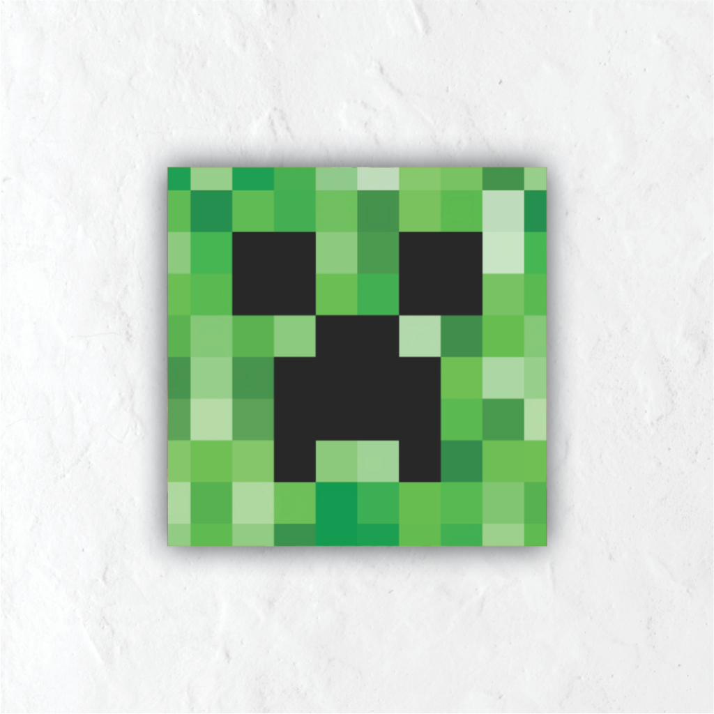 Quadro Minecraft - Creeper - 20x20cm (Borda Infinita) | Shopee Brasil