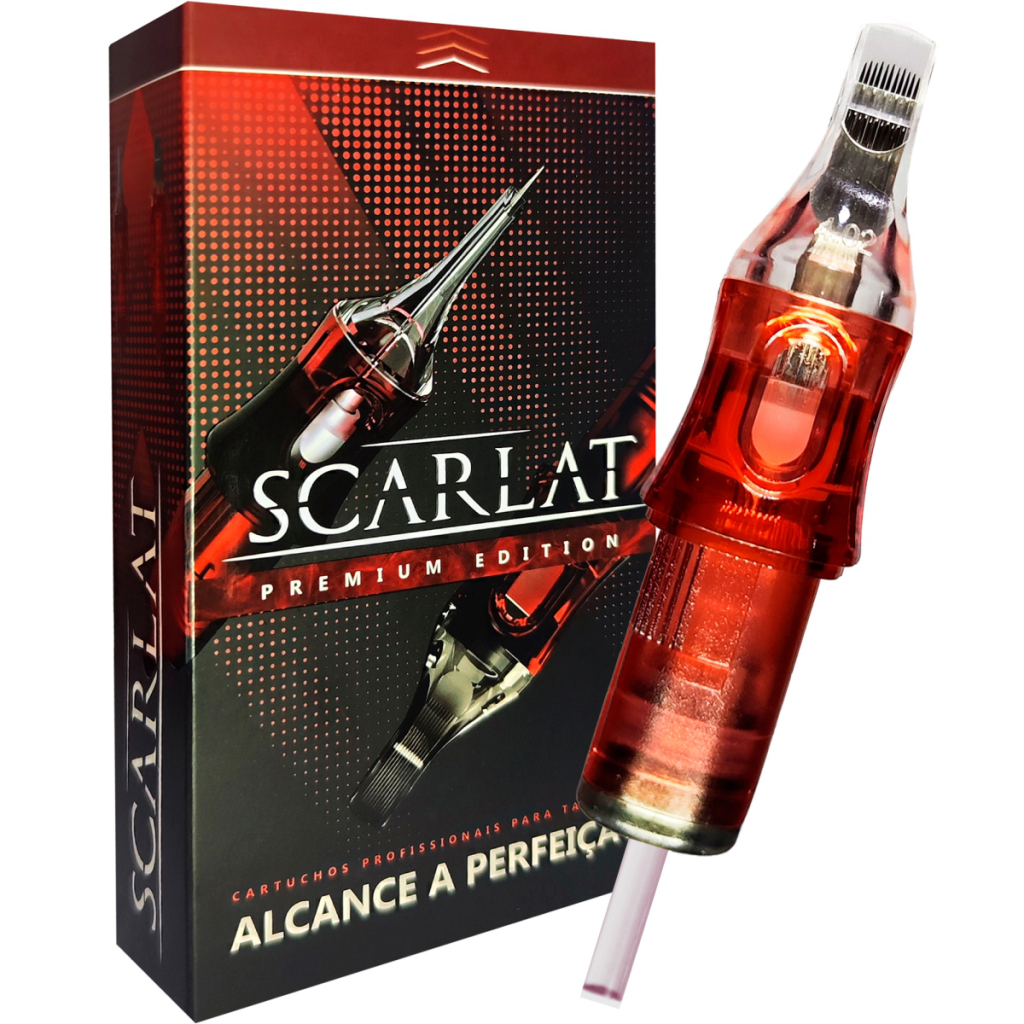 Cartucho Scarlat P/ Tattoo Pen Pintura Mg Magnum Reta 20uni | Shopee Brasil
