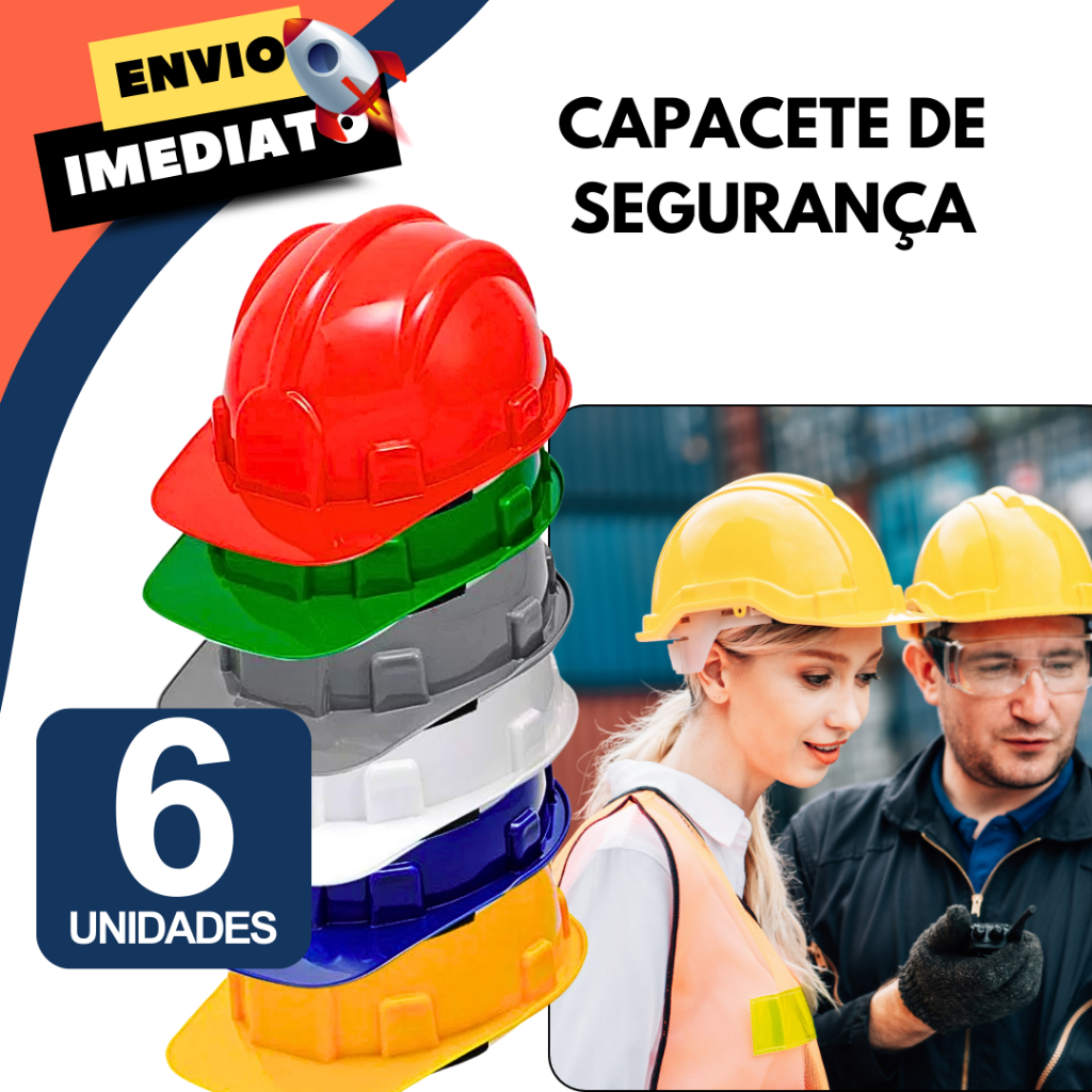 Kit Capacete de Segurança Tipo Aba Frontal para Proteção Individual Em ...
