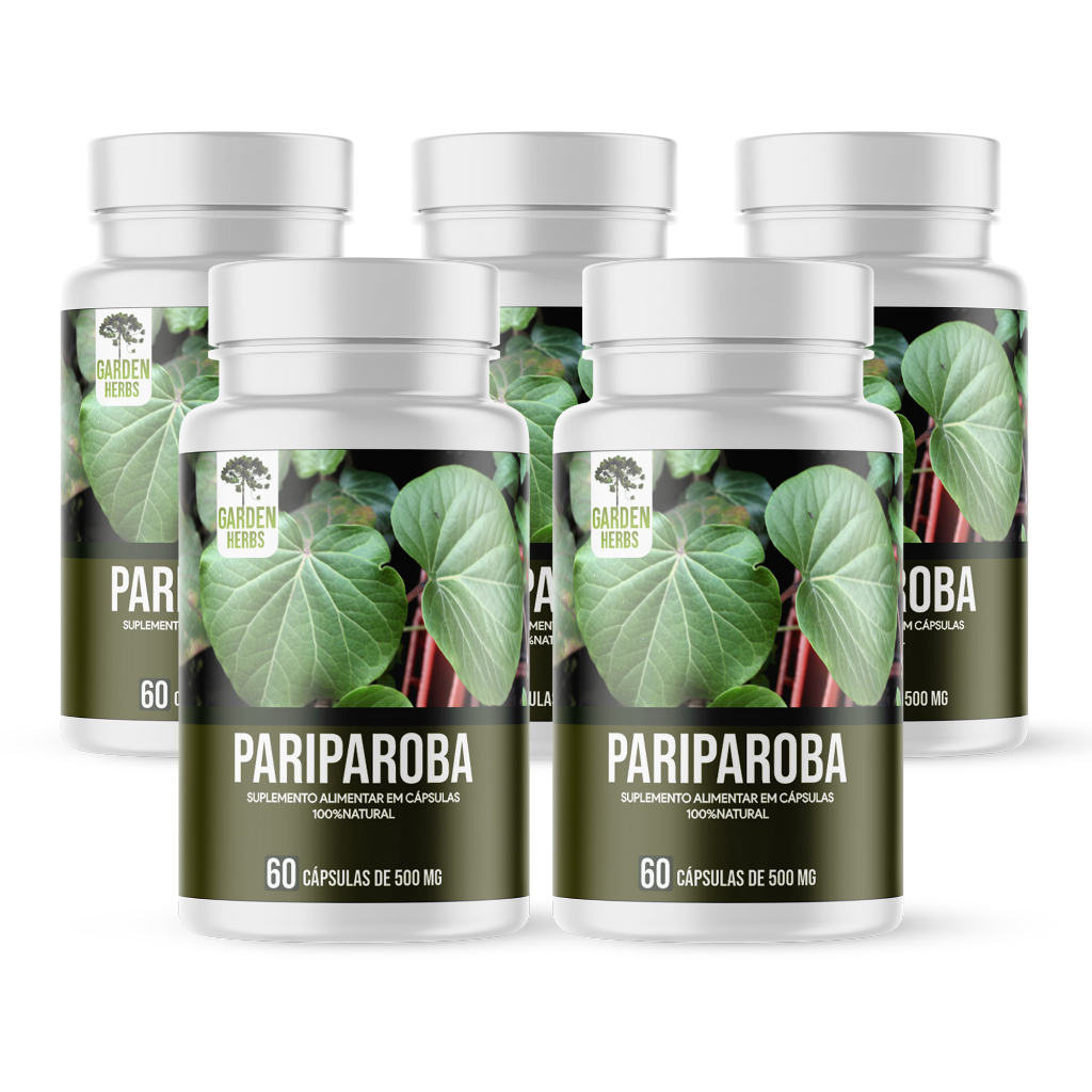 Pariparoba ( Extrato da planta ) 500 Mg - 60 cápsulas - Kit 5 Unidades ...