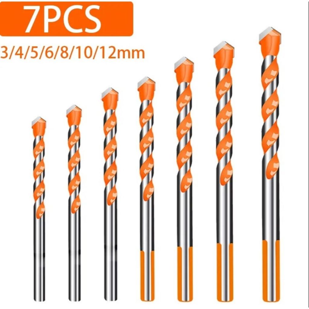 Broca 7 Kits 3.4.5.6.8.10.12/mm KIT BROCA FURA TUDO BROCA DIMANTADA DE ...