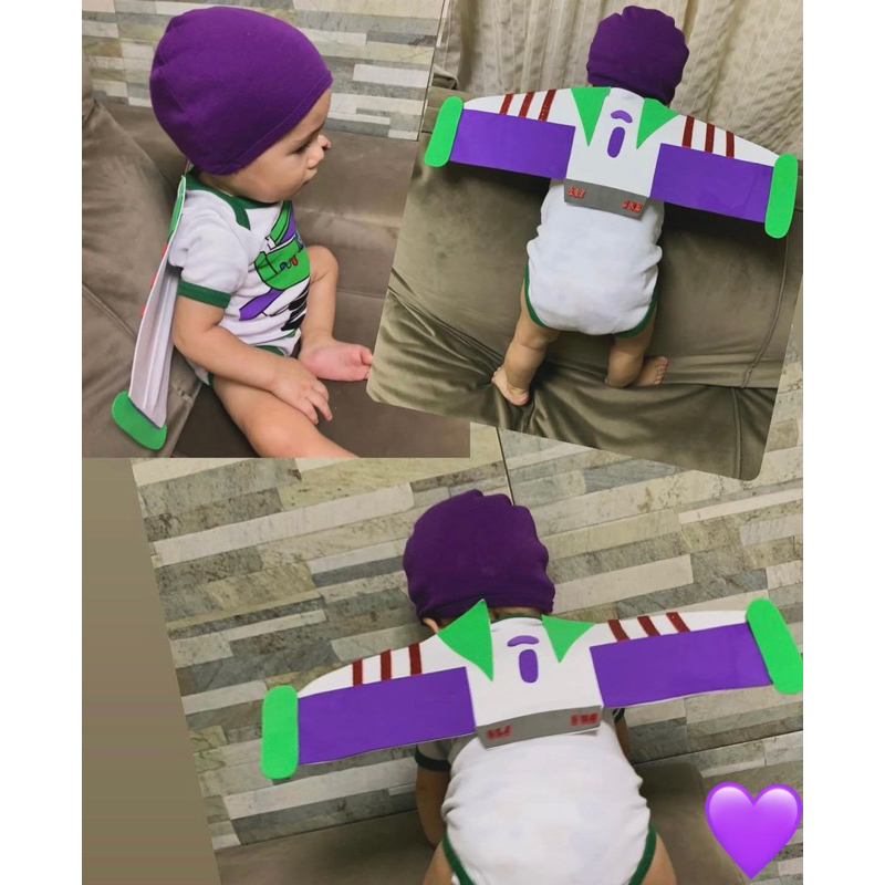 Body De Bebê Infantil Temático Buzz Lightyear Toy story Mesversario ...