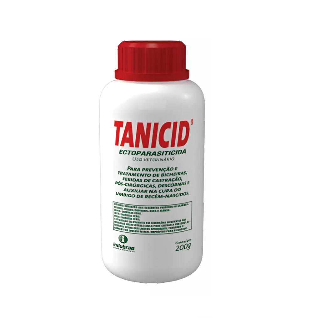 Tanicid 200g Tratamento e Prevenção De Bicheiras, Pulgas, Carrapatos ...