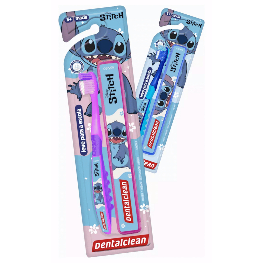 Escova De Dente Infantil Escolar Stitch Dentalclean (macia) | Shopee Brasil