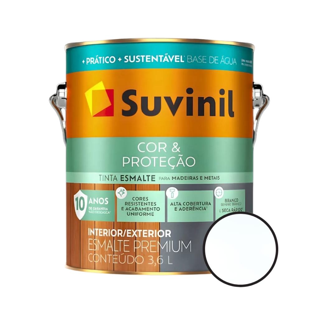 Esmalte Fosco 3,6l para Madeiras e Metais não deixa cheiro Branco Neve Suvinil | Shopee Brasil