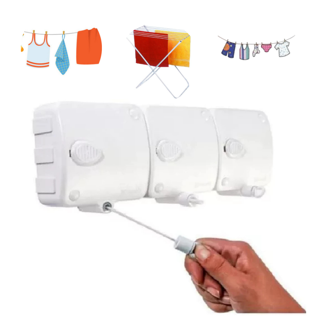 Varal Retrátil Automático Modular Stendmax 6 metros cada corda até 6kg ...