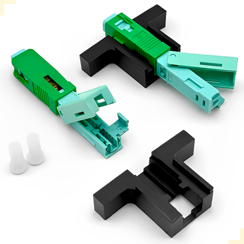 Conector Fast Sc/apc - Sm Q4 Fibra Óptica | 100 unidades | Shopee Brasil