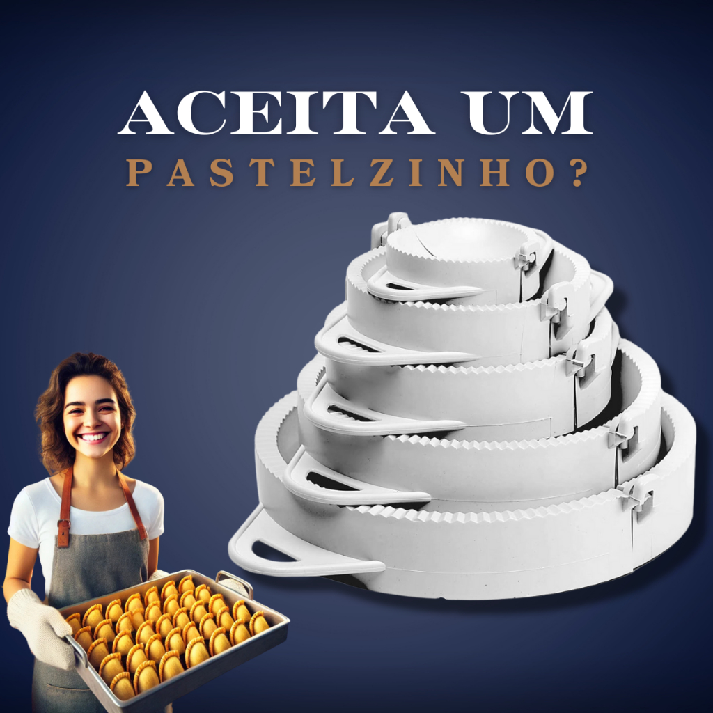 Forma de pastel / Fogazza / Risole kit com 5 tamanhos fechador e ...