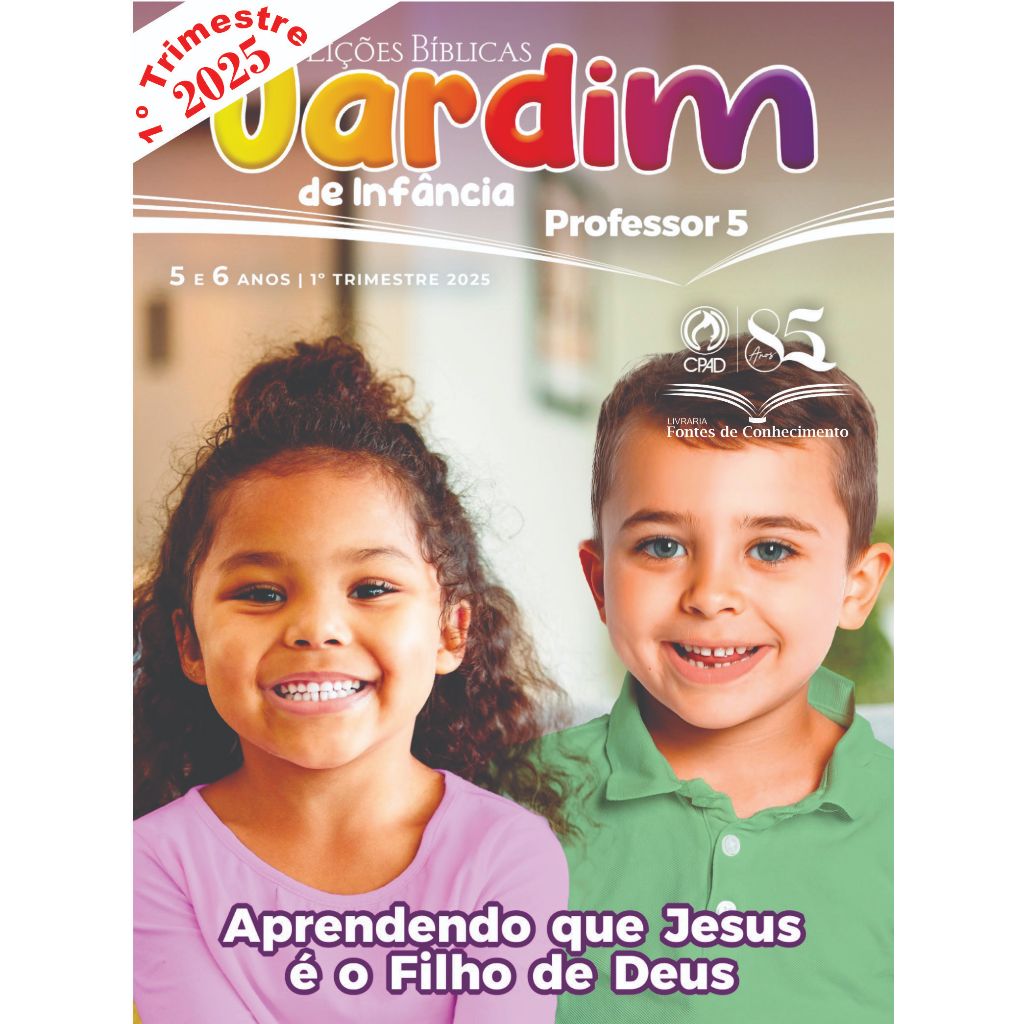 Revista Lições Bíblicas Ebd Jardim de Infância Professor 1º Trimestre ...