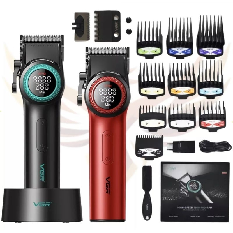 Máquina De Cortar Cabelo Vgr V-001 Profissional Sem Fio Fade | Shopee Brasil