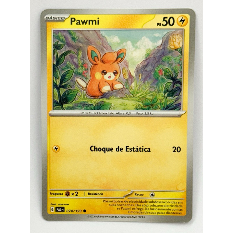 Carta 074/193 Pokemon Original Copag Card Pawmi | Shopee Brasil