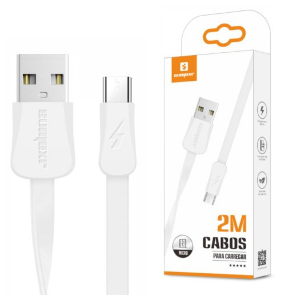 Cabo Carregador 2 Metros Para Redmi Note 7 - USB C | Shopee Brasil
