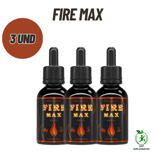 Kit 3 Fire Max Original 30ML - Potencia Máxima Suplemento Masculino ...