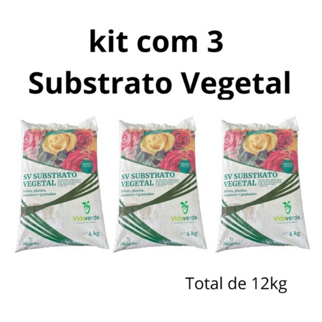 12 kg Substrato Vegetal SV para flores plantas canteiros e gramados ...