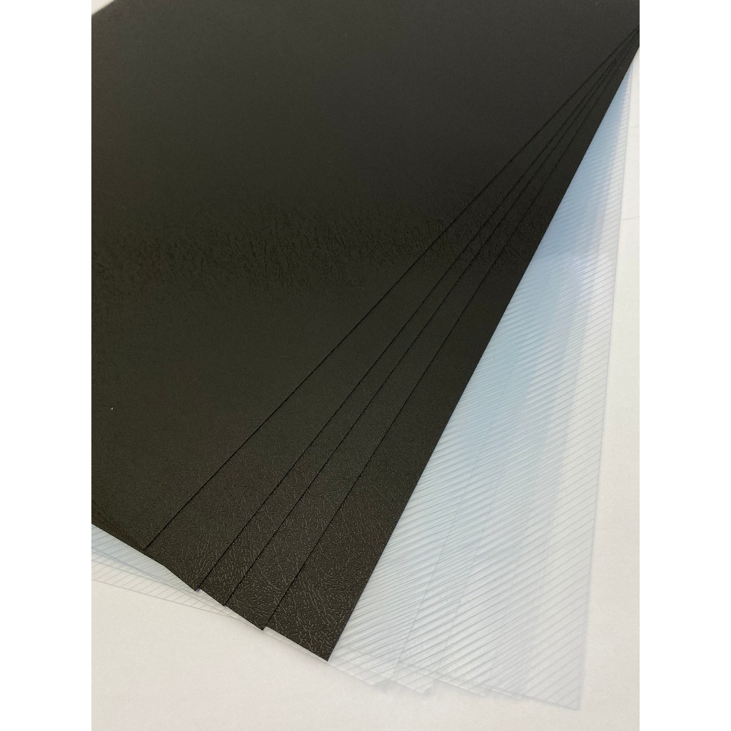 Capa e Contracapa p/ Encadernação A3 Preta/Transparente - 16 UN de cada ...