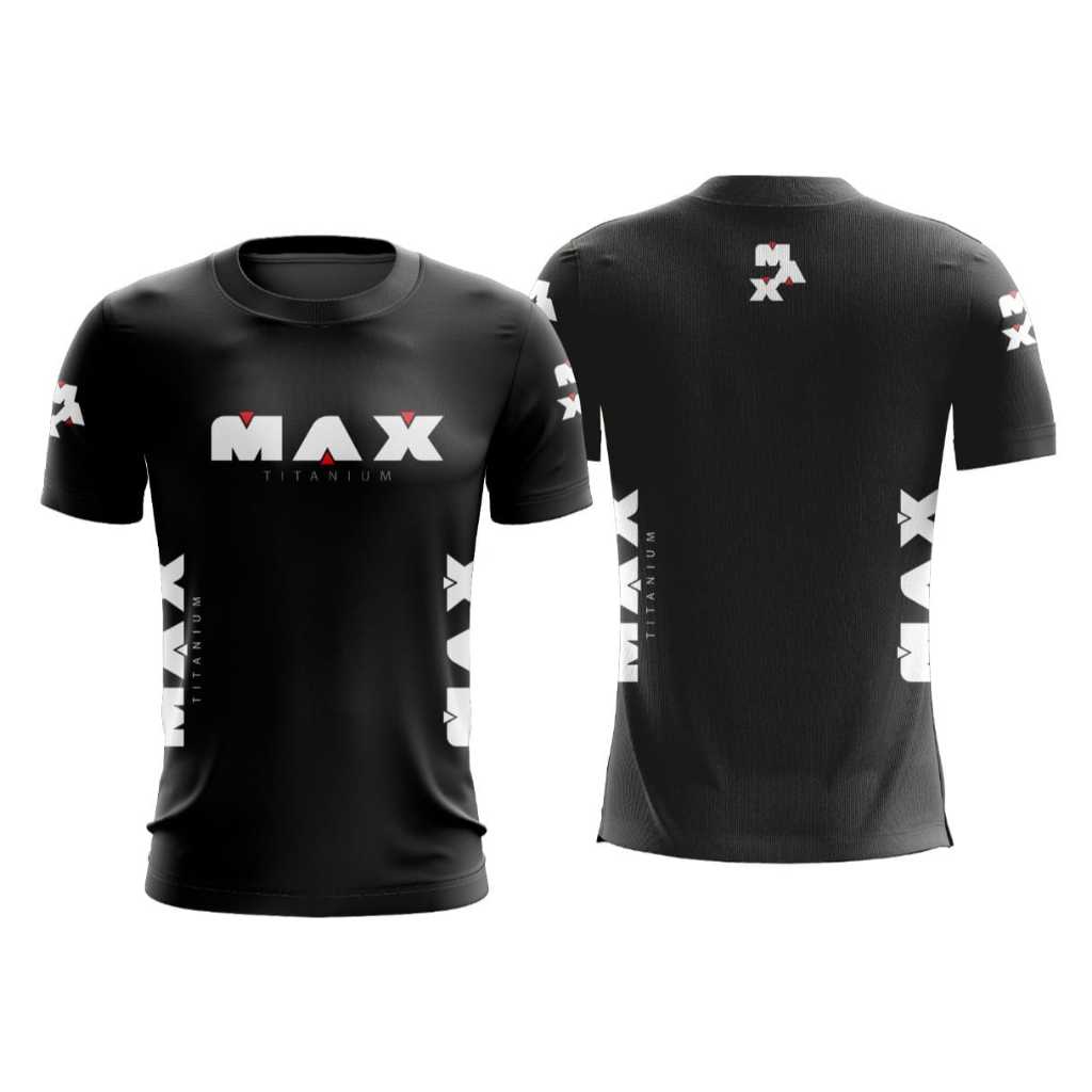 Camisa Camiseta Max Titanium Dry Fit Tecido Leve Transpirável Academia ...