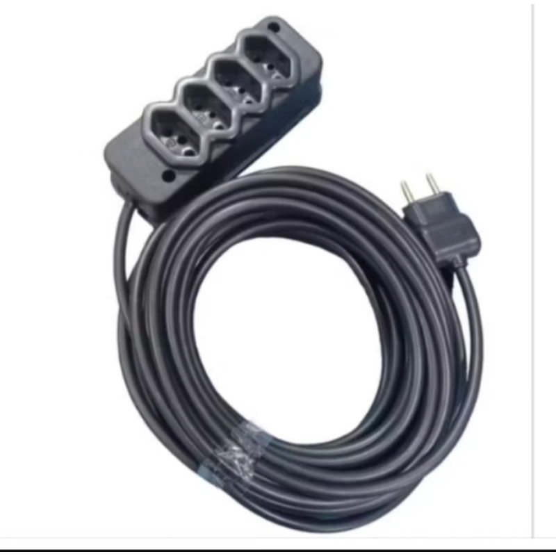 EXTENSÃO CABO PP 2X4MM 5 METROS 2P PLUG 10A BARRA TOMADA TETRA 10A E 20A. | Shopee Brasil