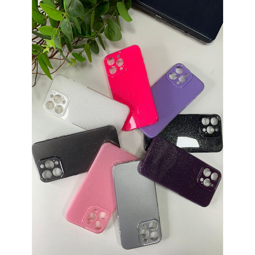 Capa Capinha de Celular Silicone com Glitter Samsung A14/A16/A20/A30/A20S/A21S/A22 4G/A23/A24 ...