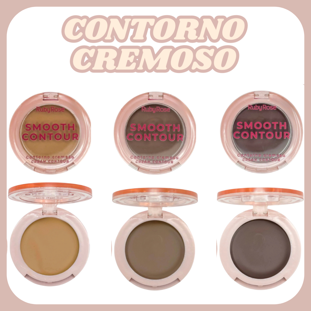 Contorno Cremoso Compacto Smooth Contour RUBY ROSE | Shopee Brasil