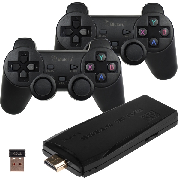 Console Blulory Game Stick Lite 4K Ultra HD com 2 Controles - Preto ...