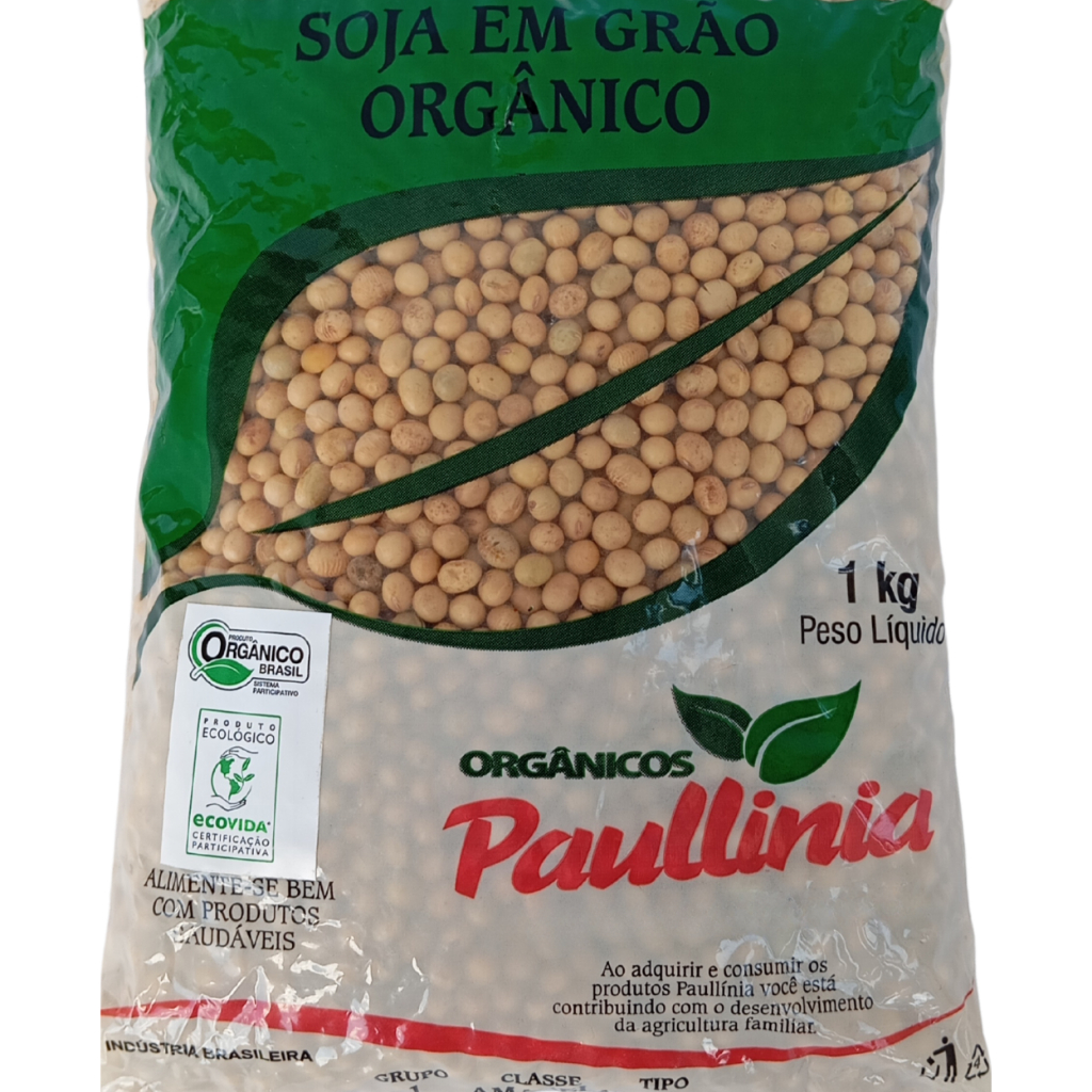 Soja em Grão Orgânica Paullinia 1kg | Shopee Brasil