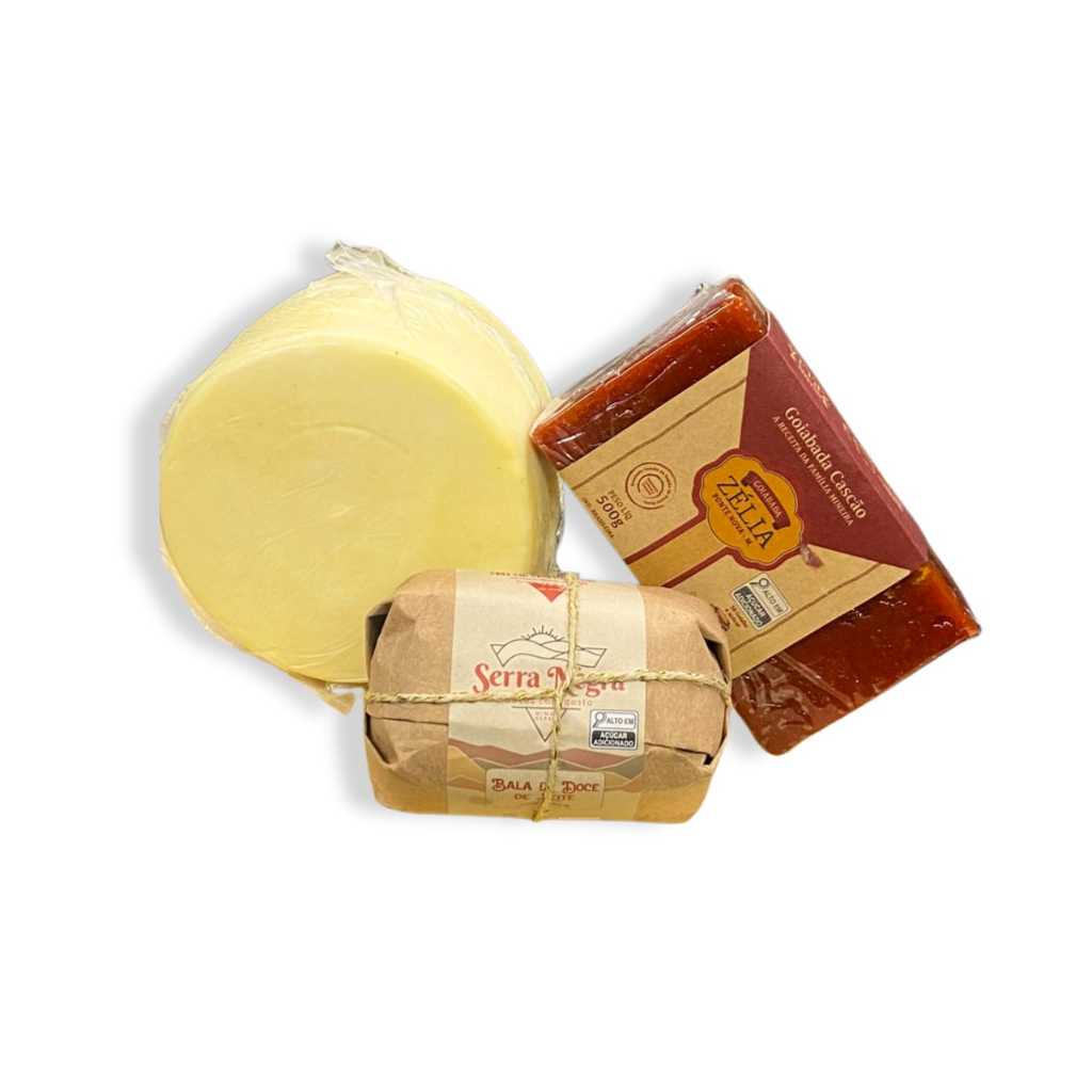 Kit Mineirinho - Queijo Meia Cura Tipo Parmesão ~850g + Goiabada Cascão ...