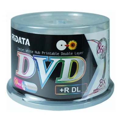 10 Dvd+r Dl 8.5gb 8x Printable Ridata Dual Layer Id: Ritek | Shopee Brasil