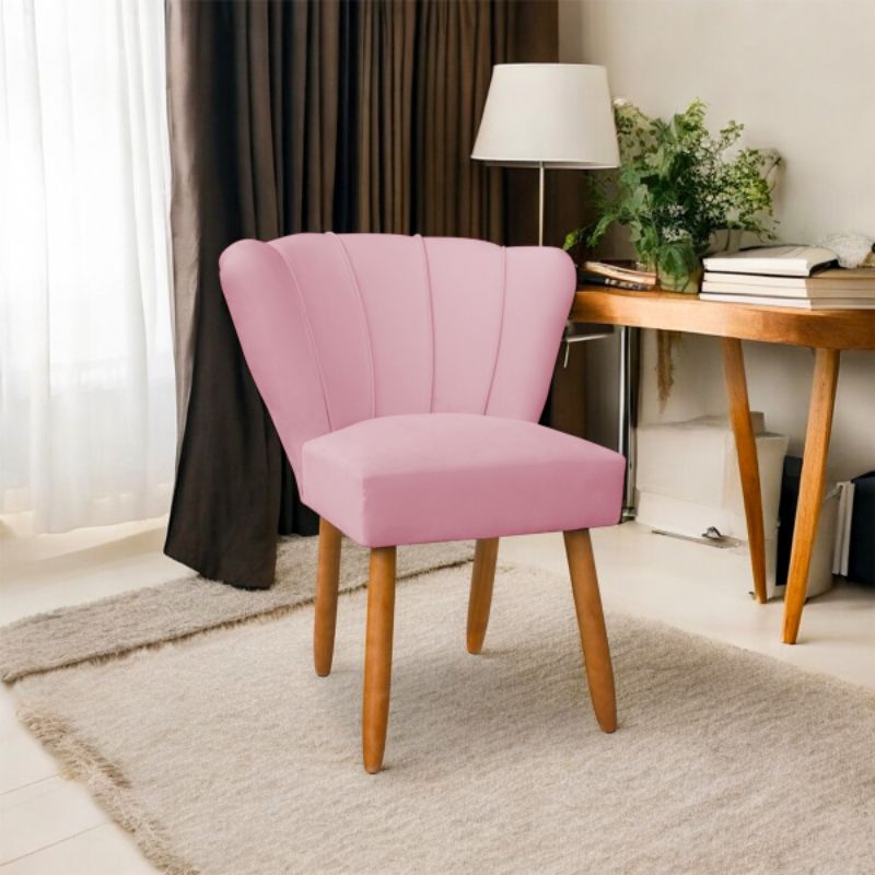 Poltrona cadeira Pétala luxo rosa | Shopee Brasil