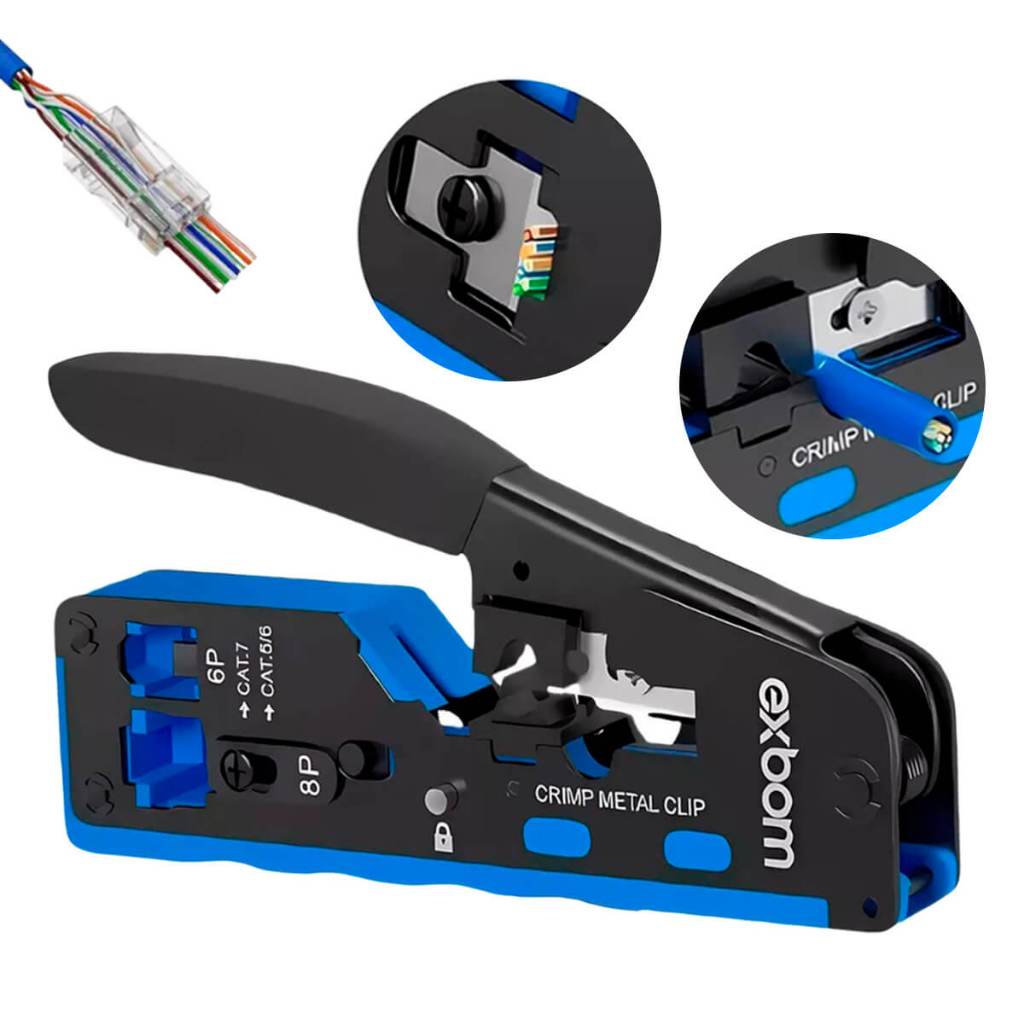Alicate EZ Crimp de Passagem RJ45, RJ12 e RJ11 – Instalações ...