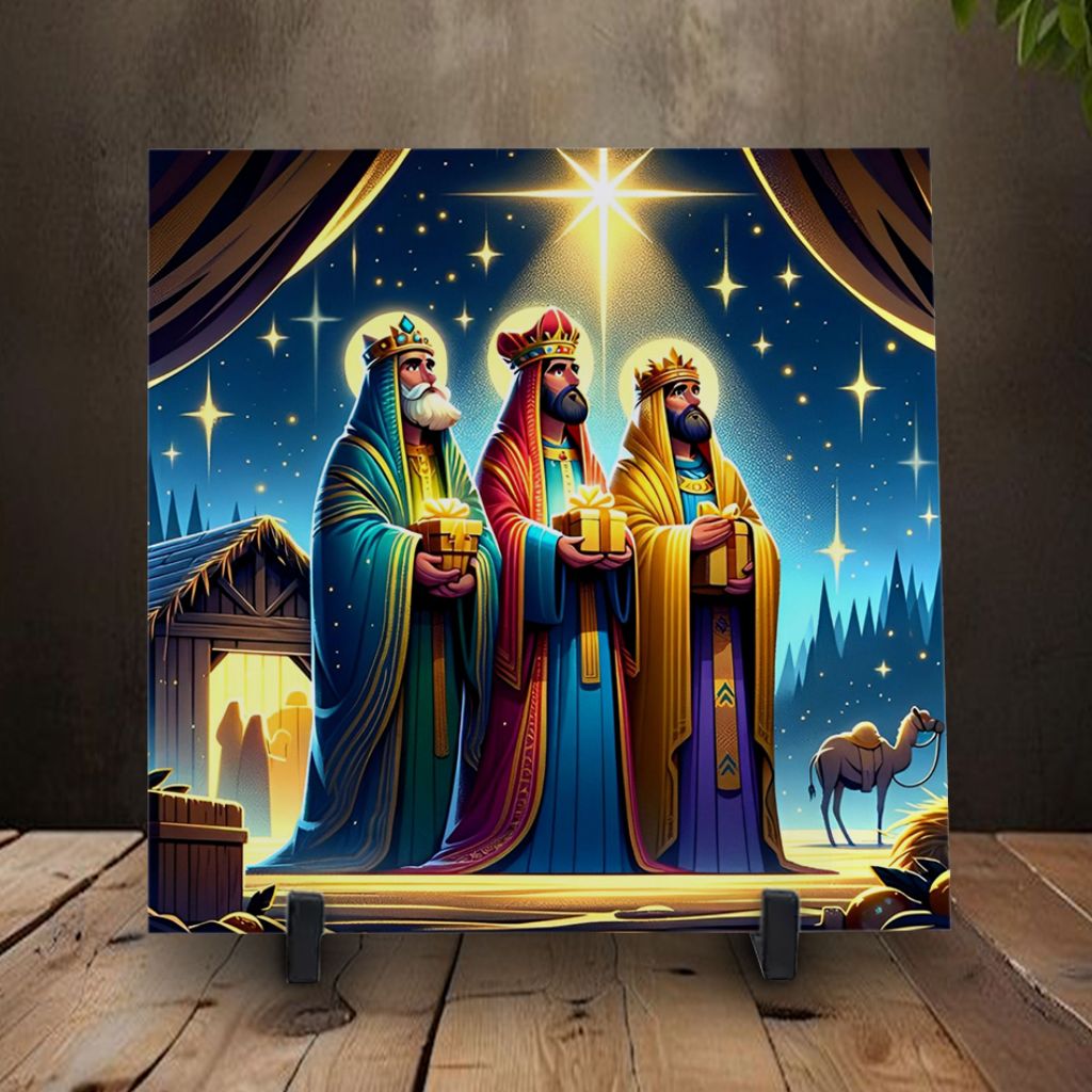 Azulejo/Quadro Personalizado Três Reis Magos | Shopee Brasil