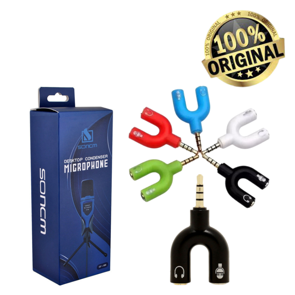Microfone SF 666 Original com Adaptador | Shopee Brasil