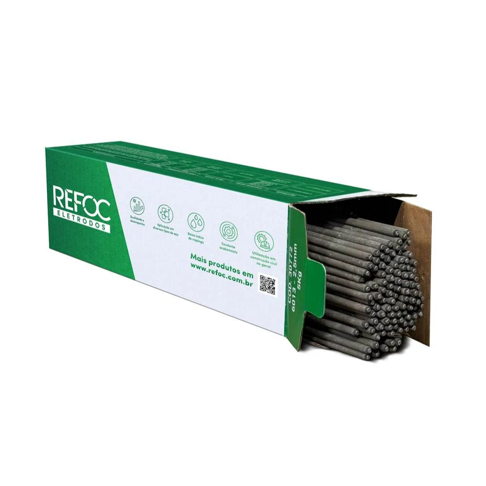 Eletrodo Vareta Solda Elétrica 6013 2,5mm a 4,0mm Caixa c/05kg Refoc ...