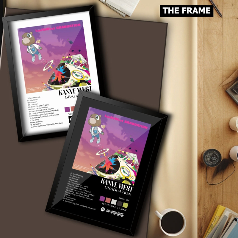 Quadro Decorativo Kanye West Album Graduation Spotify | Shopee Brasil